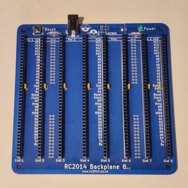 RC2014 Backplane 8 - 8 Slot Standard Bus expansion - Z80 Kits